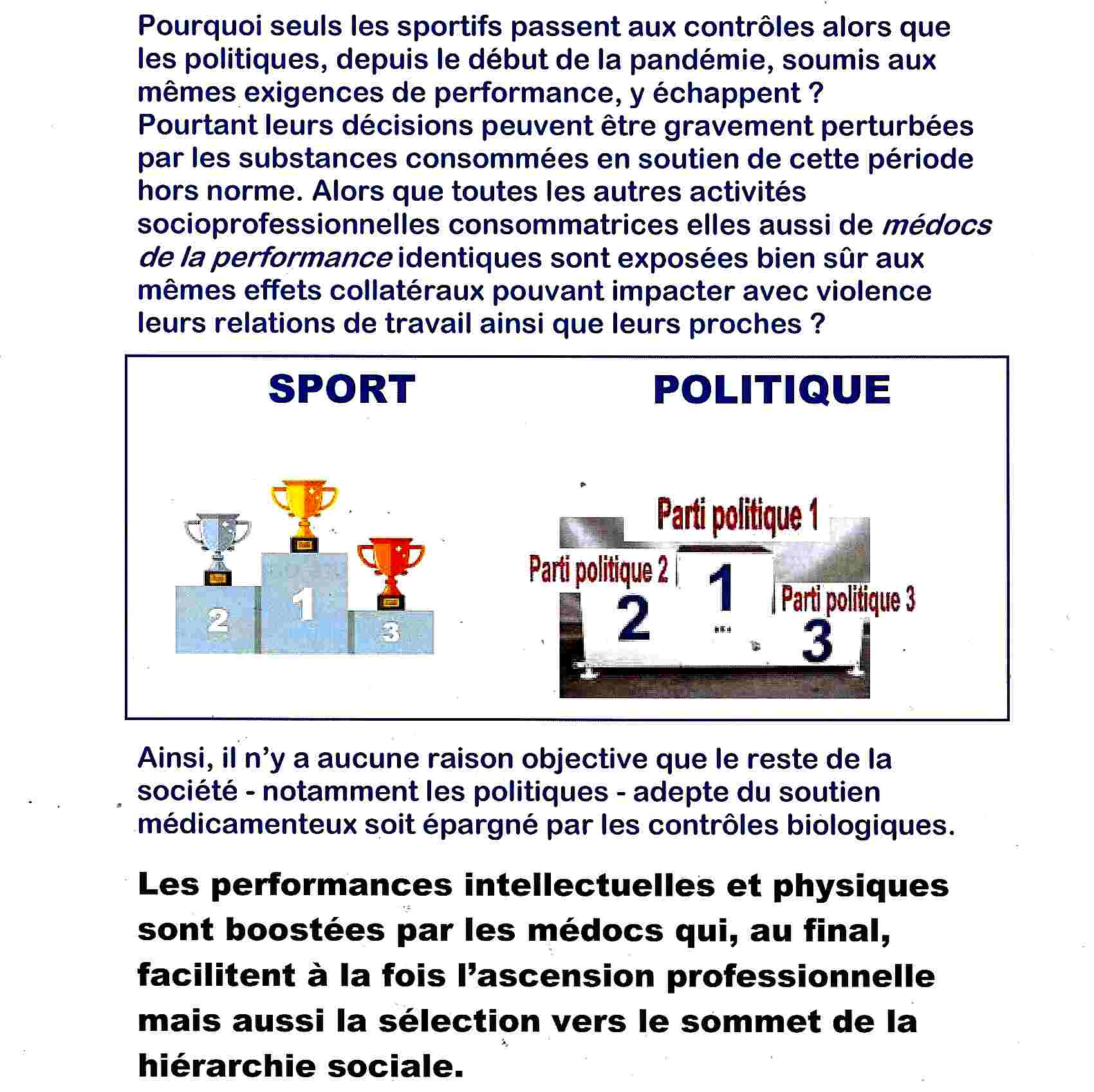 Dopage ton histoire – Les politiques, comme les sportifs, devraient ...